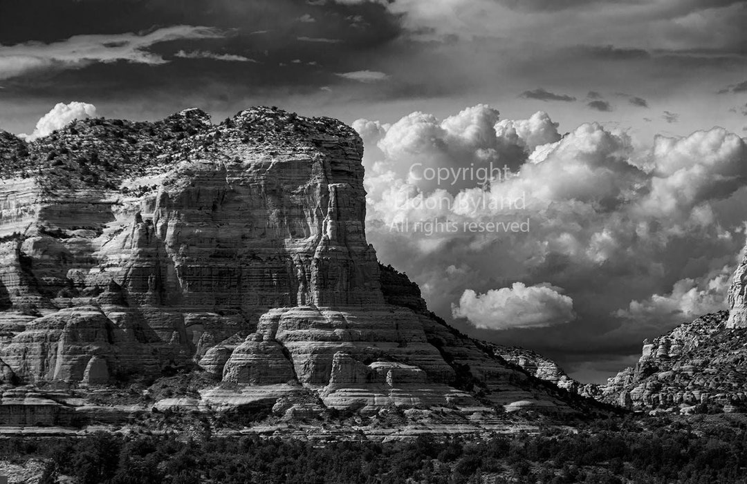 COURTHOUSE BUTTE Sedona Scenic Southwest Landscape Photography Black ...