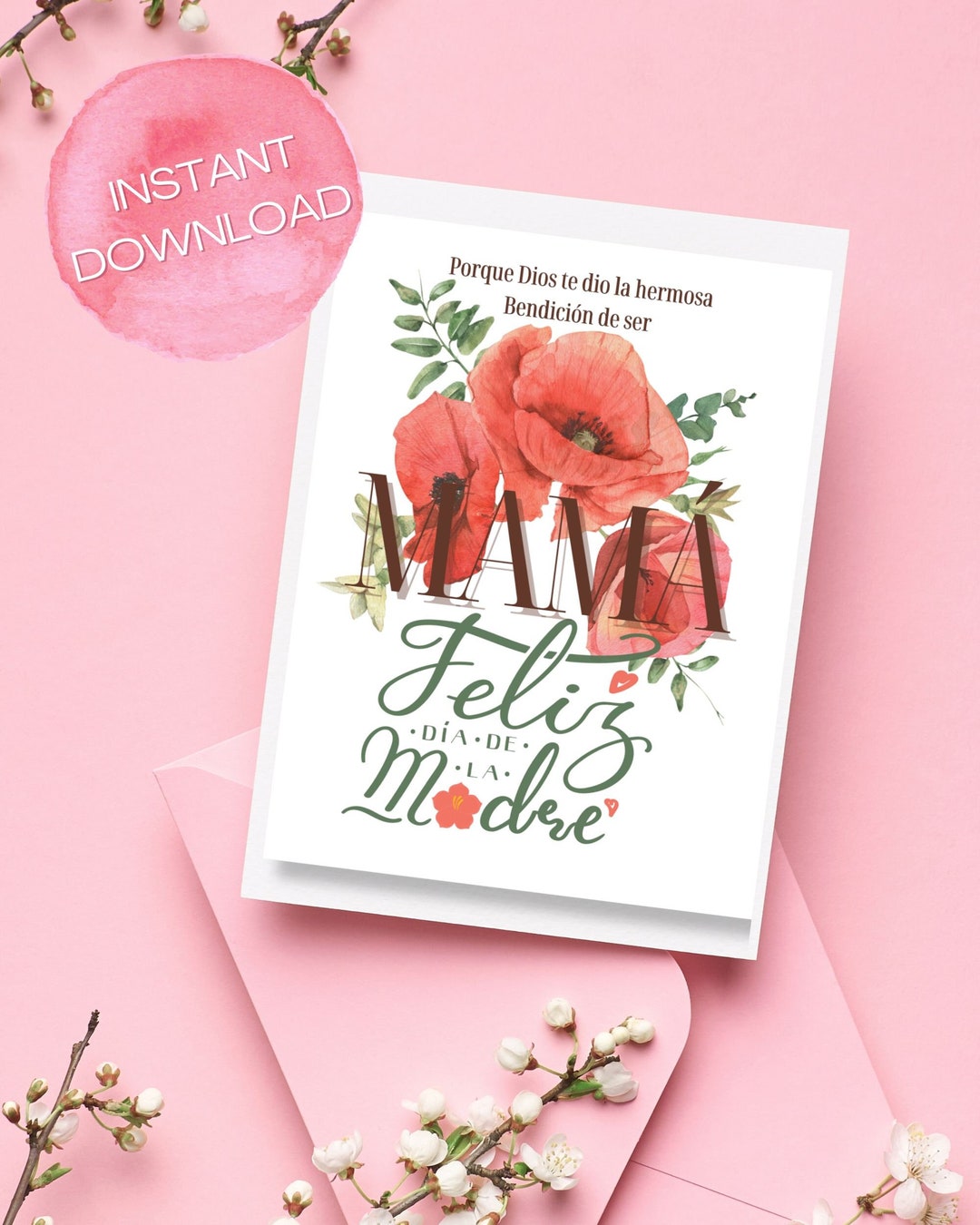Feliz Día De La Madre, Floral Elegant Mama, Flower Mother's Day, Happy ...