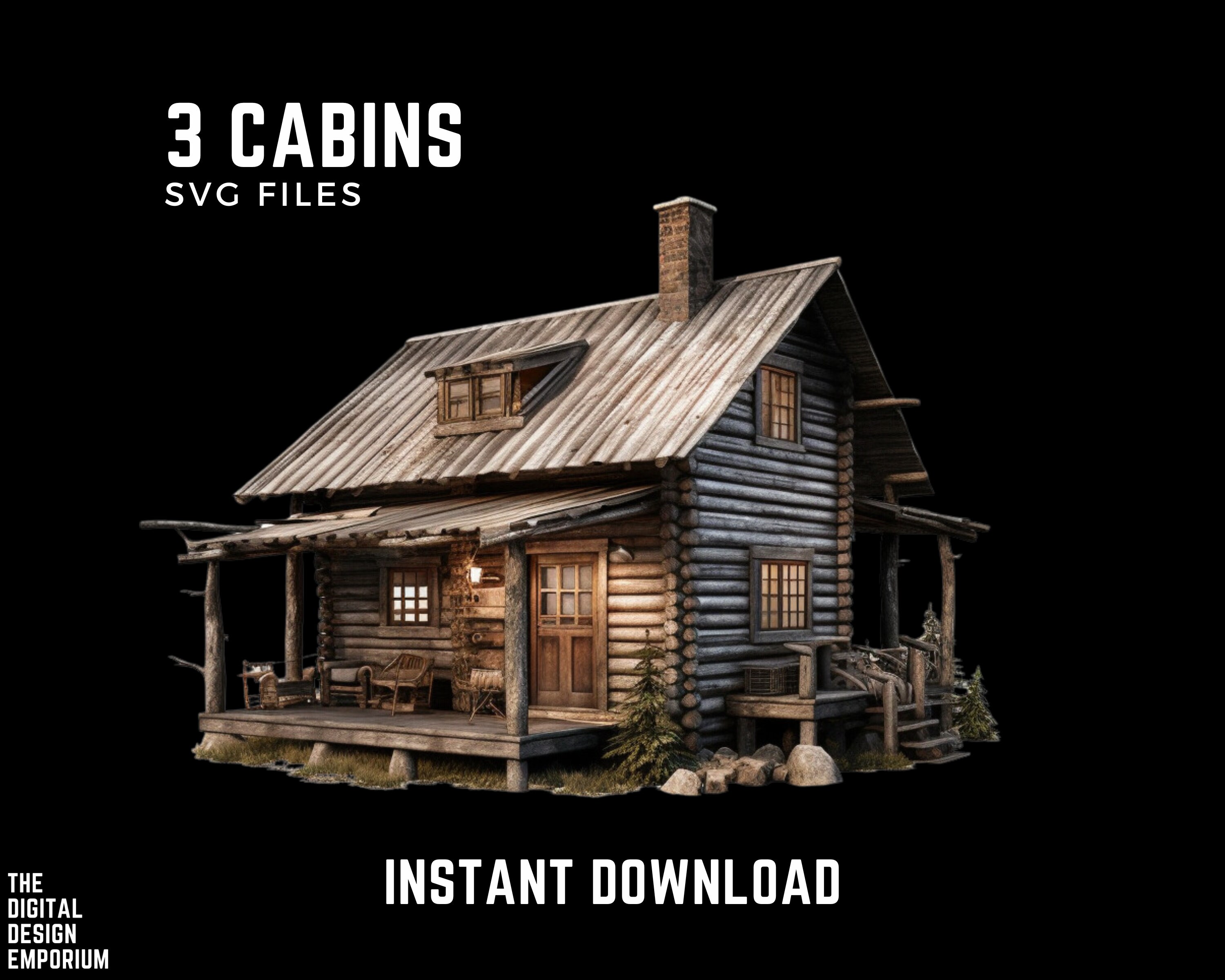 Realistic Cabins SVG Images for Commercial Use, No Background, Art, for ...