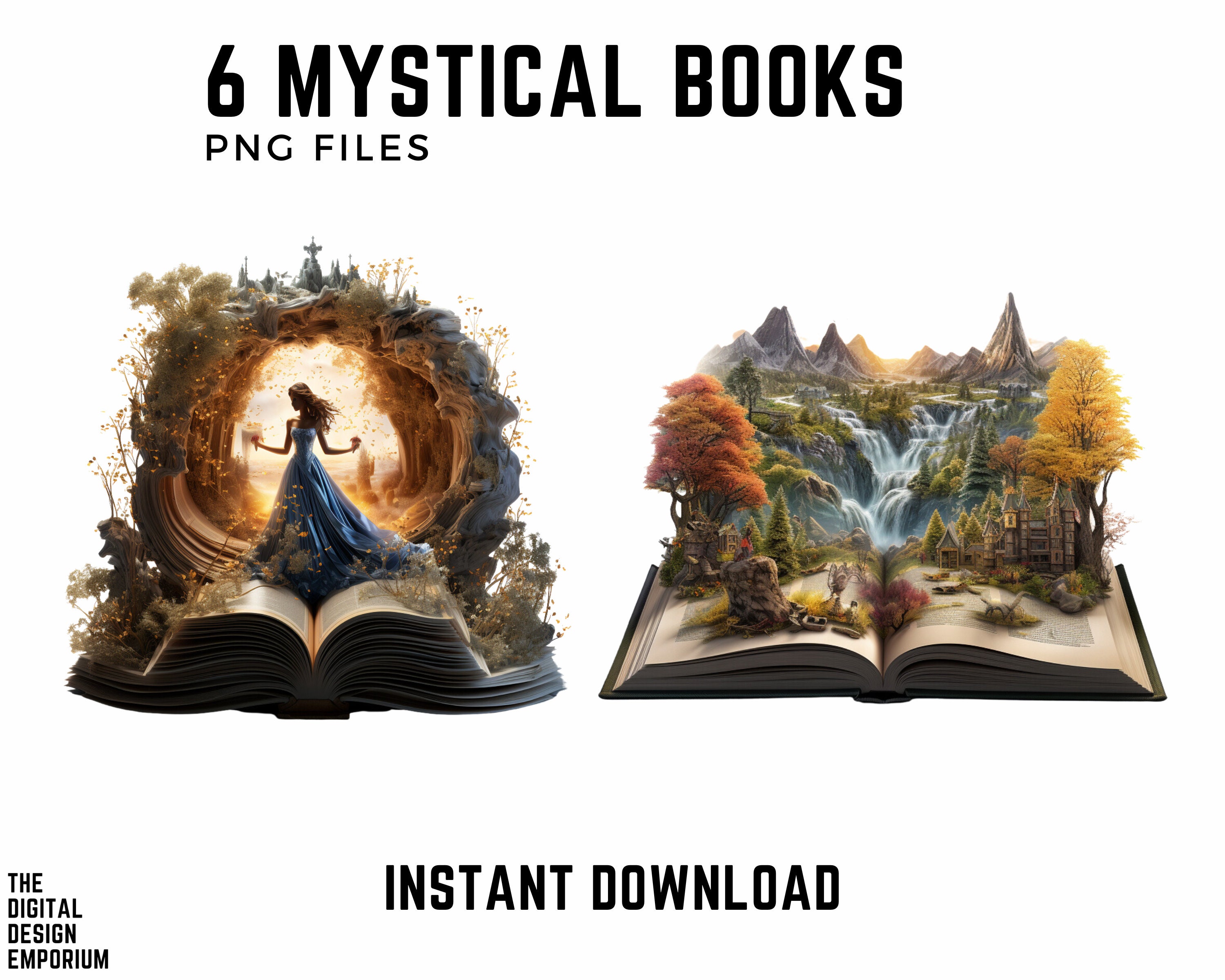 Mystical Open Book PNG Images for Commercial Use, Clipart, No ...
