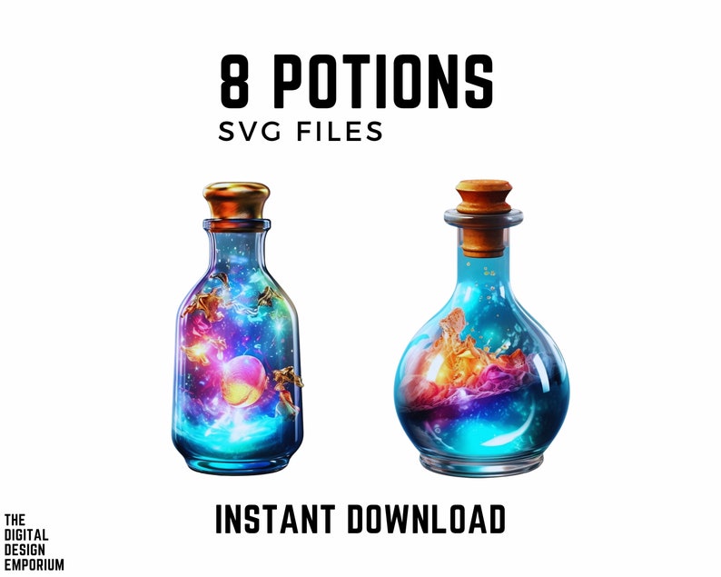 Realistic Potions SVG Images for Commercial Use, No Background, Art ...