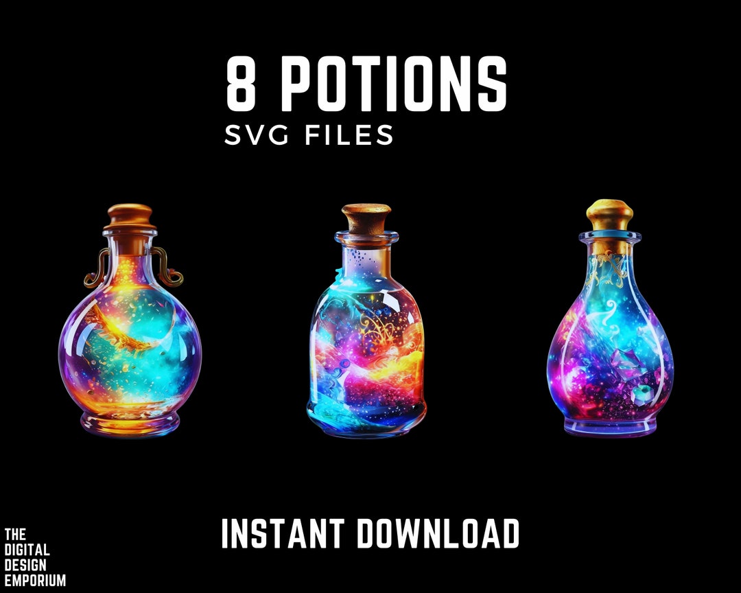 Realistic Potions SVG Images for Commercial Use, No Background, Art ...