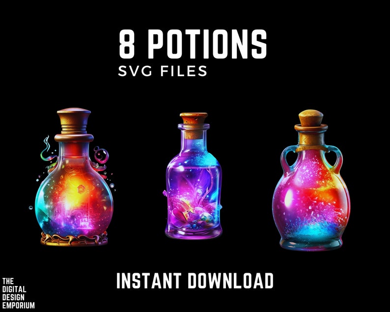 Realistic Potions SVG Images for Commercial Use, No Background, Art ...