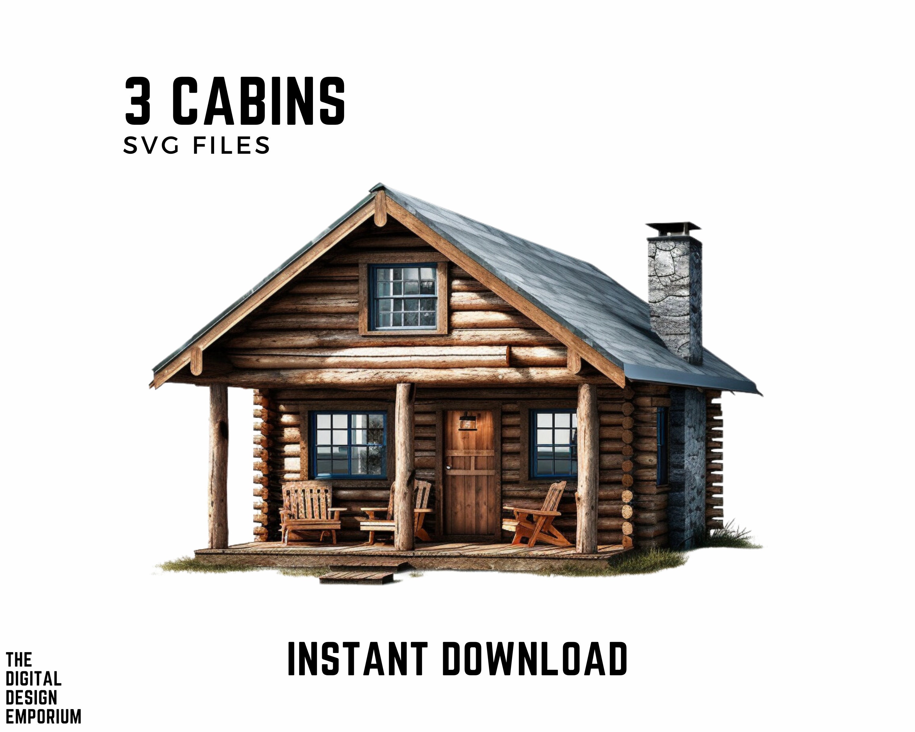 Realistic Cabins SVG Images for Commercial Use, No Background, Art, for ...