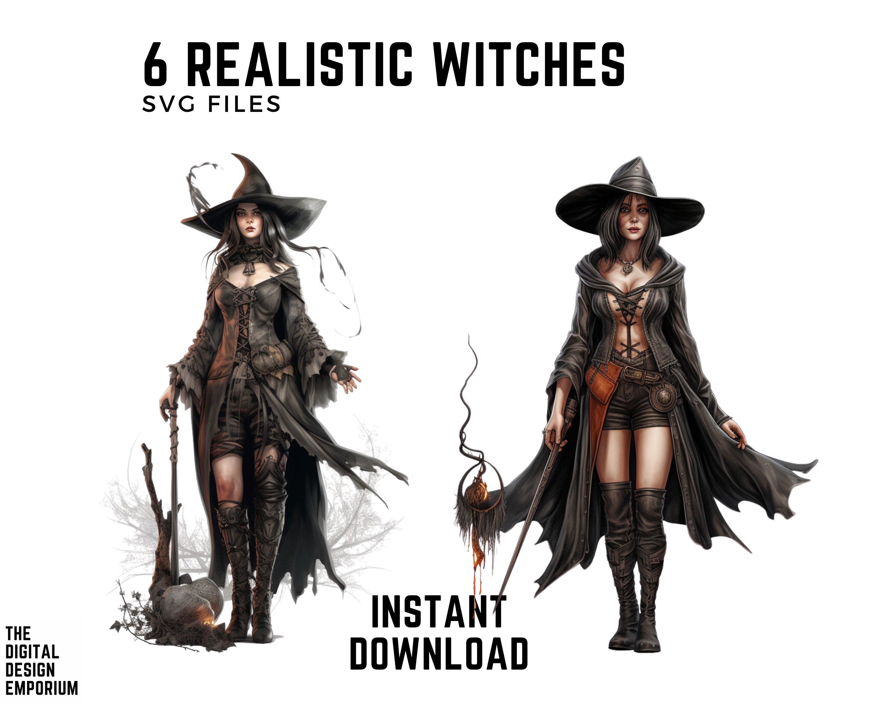 Realistic Witches PNG Images for Commercial Use No - Etsy