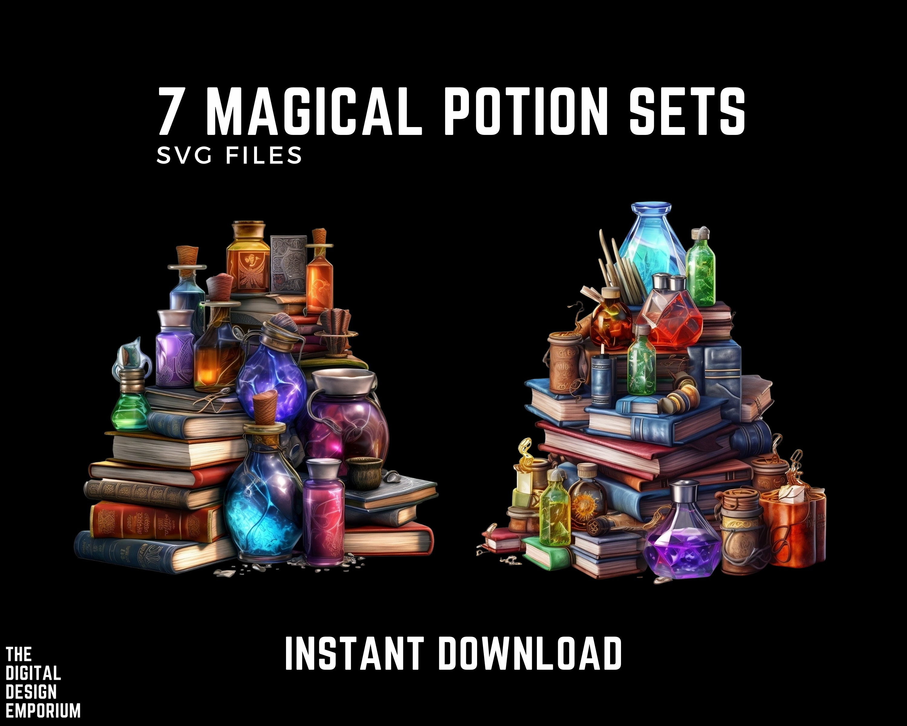 Magical Potion Sets SVG Images for Commercial Use, No Background, Art ...