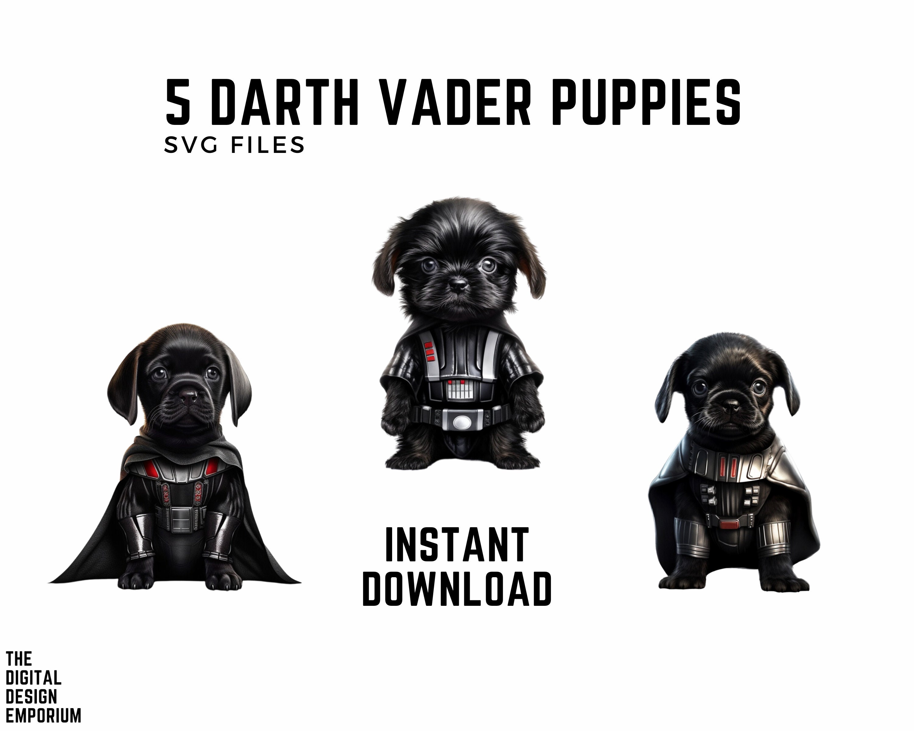 Darth Vader Dogs SVG Images for Commercial Use, Clipart, No Background ...