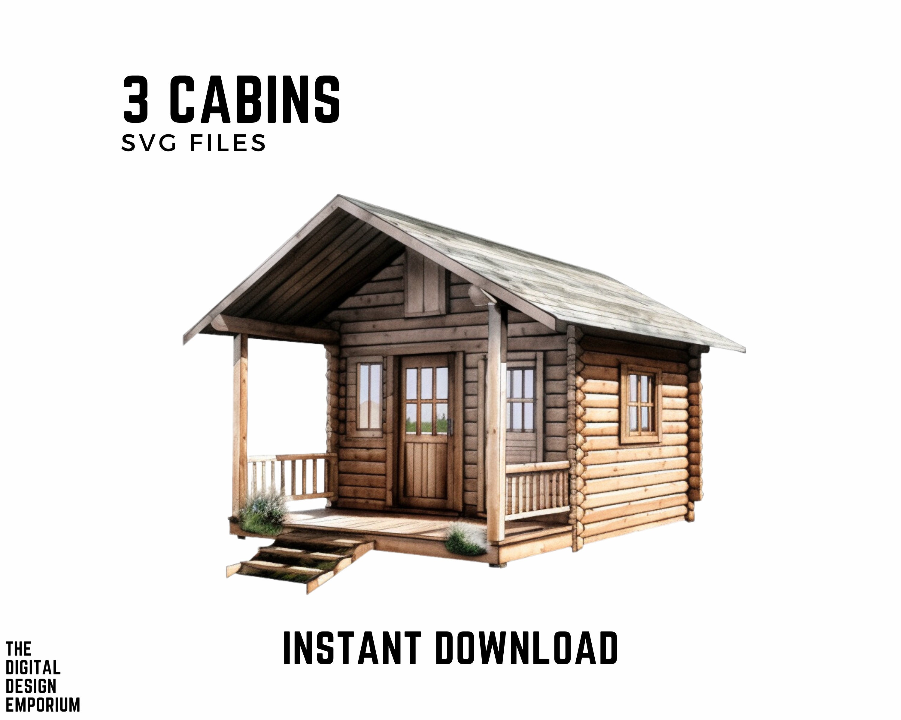 Realistic Cabins SVG Images for Commercial Use, No Background, Art, for ...