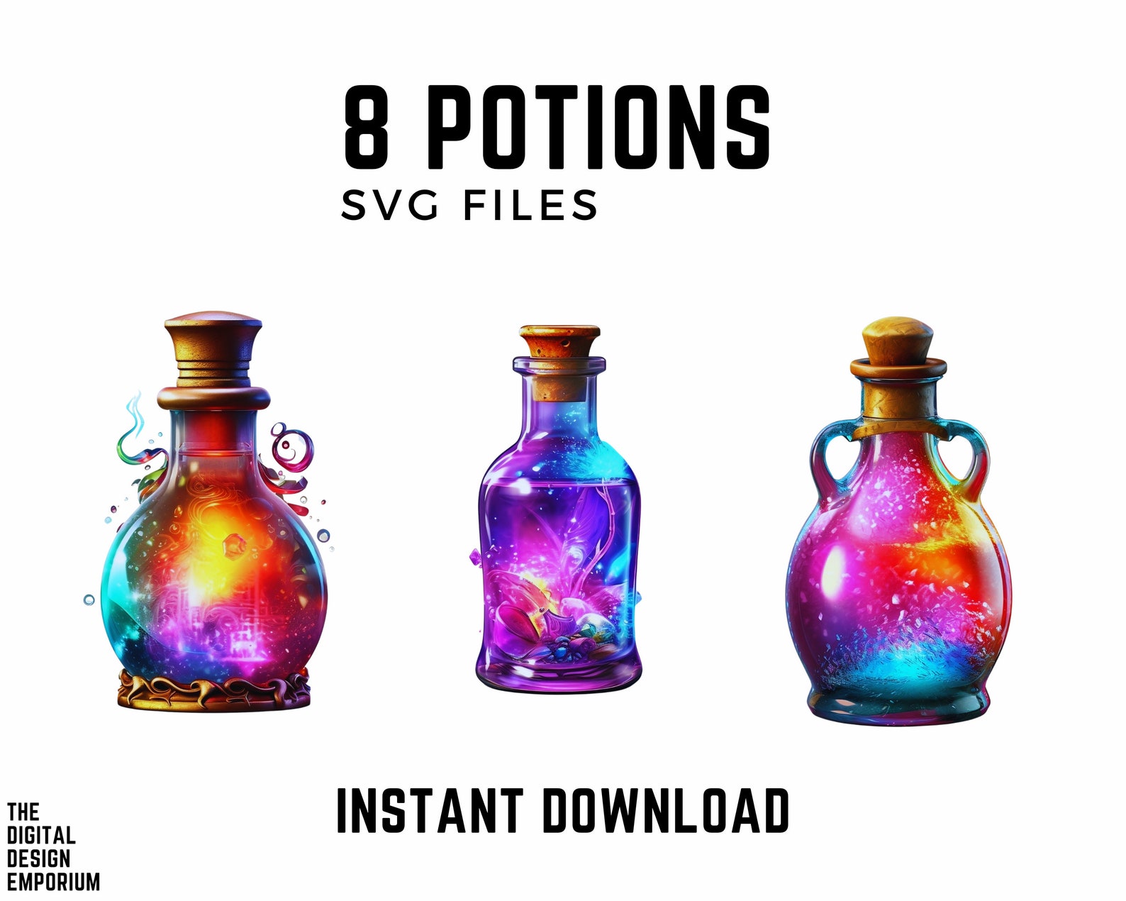 Realistic Potions SVG Images for Commercial Use, No Background, Art ...