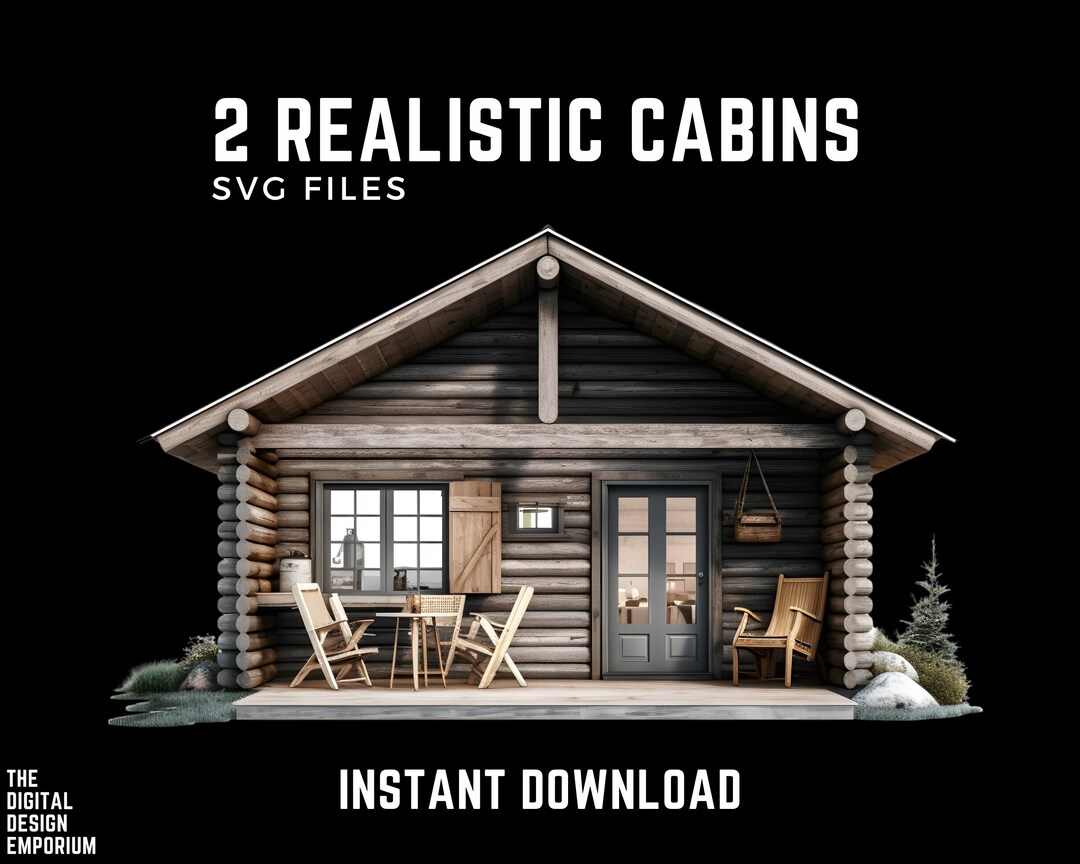 Realistic Cabins SVG Images for Commercial Use, No Background, Art, for ...