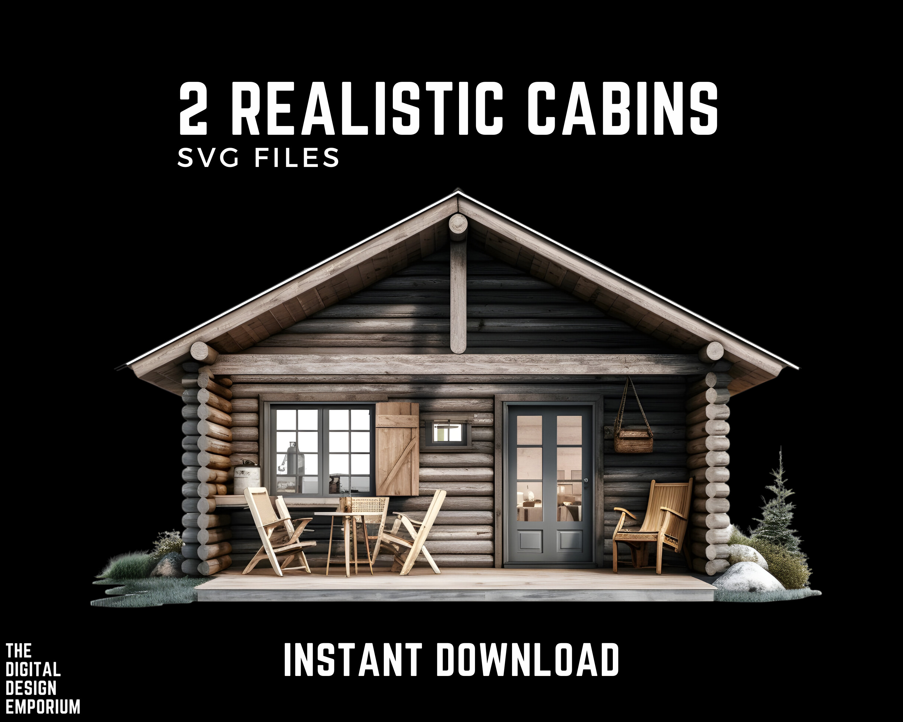 Realistic Cabins SVG Images for Commercial Use, No Background, Art, for ...