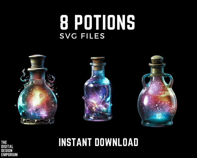 Realistic Potions (dark Theme) SVG Images for Commercial Use, No ...
