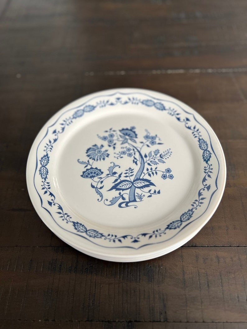 Vintage Corelle by Corning Blue Floral Salad Plates - Etsy