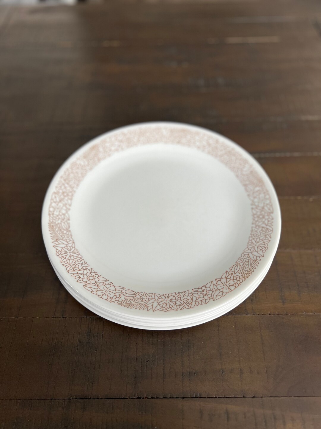 Vintage Corelle Woodland Pattern Dinner Plates, Set of 6. - Etsy