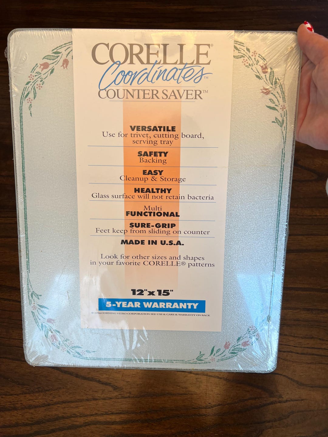 Vintage Corelle Coordinates Counter Saver Rosemarie Pattern in Original ...