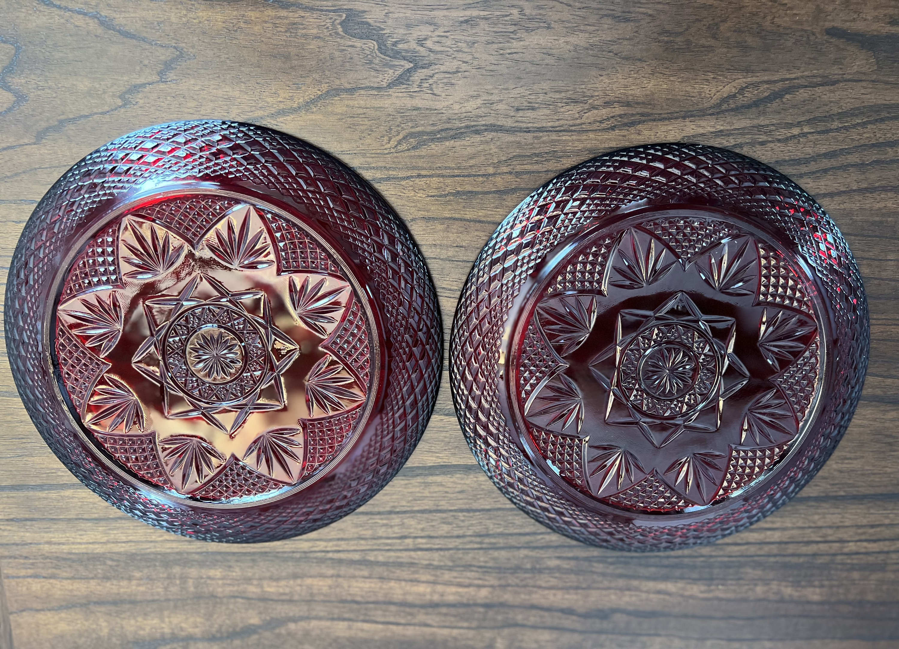 Vintage Luminarc Ruby Red Dinner Plate Set of 2 - Etsy