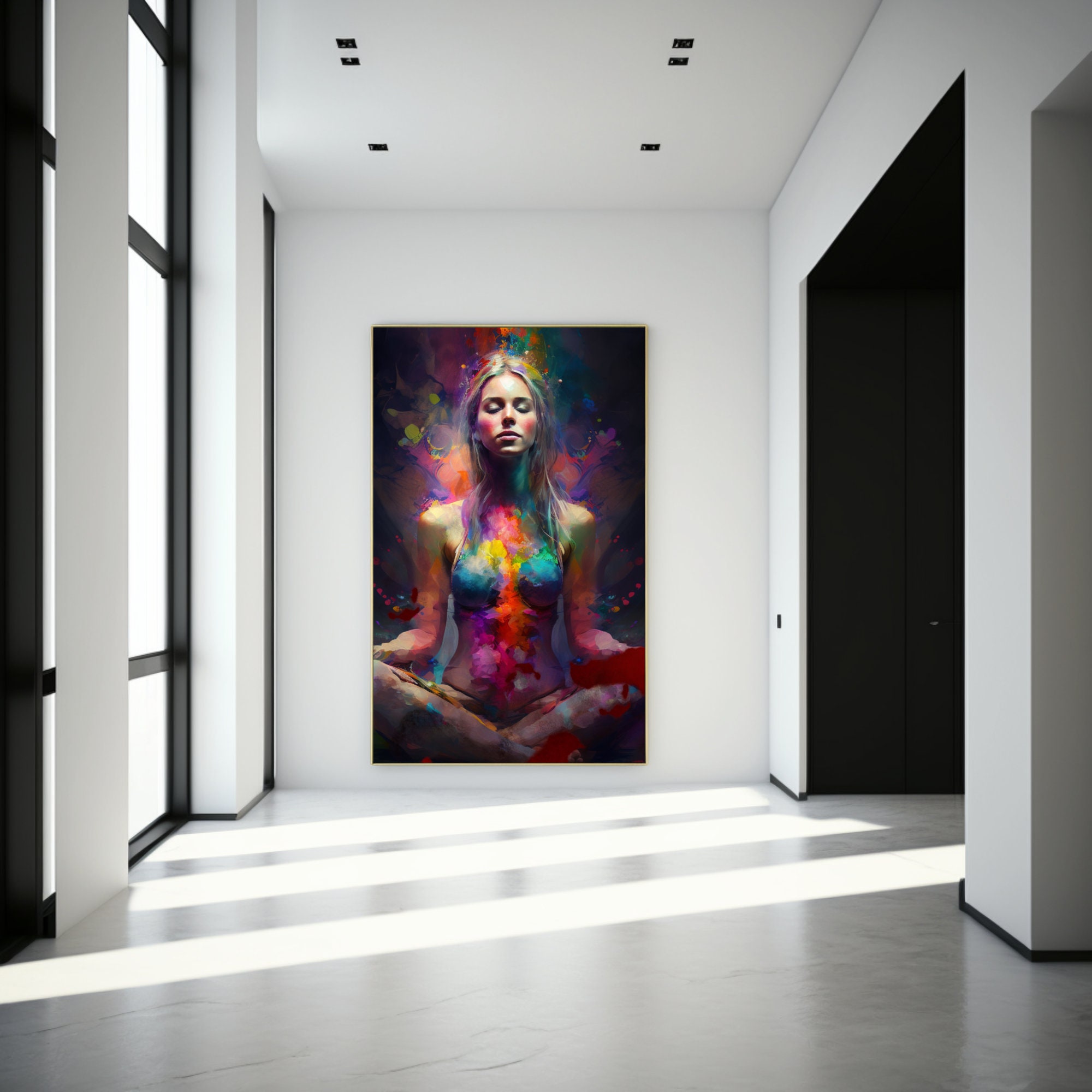 Yoga Poster Chakra Meditation Digital Print Art for Zen, Mindfulness ...