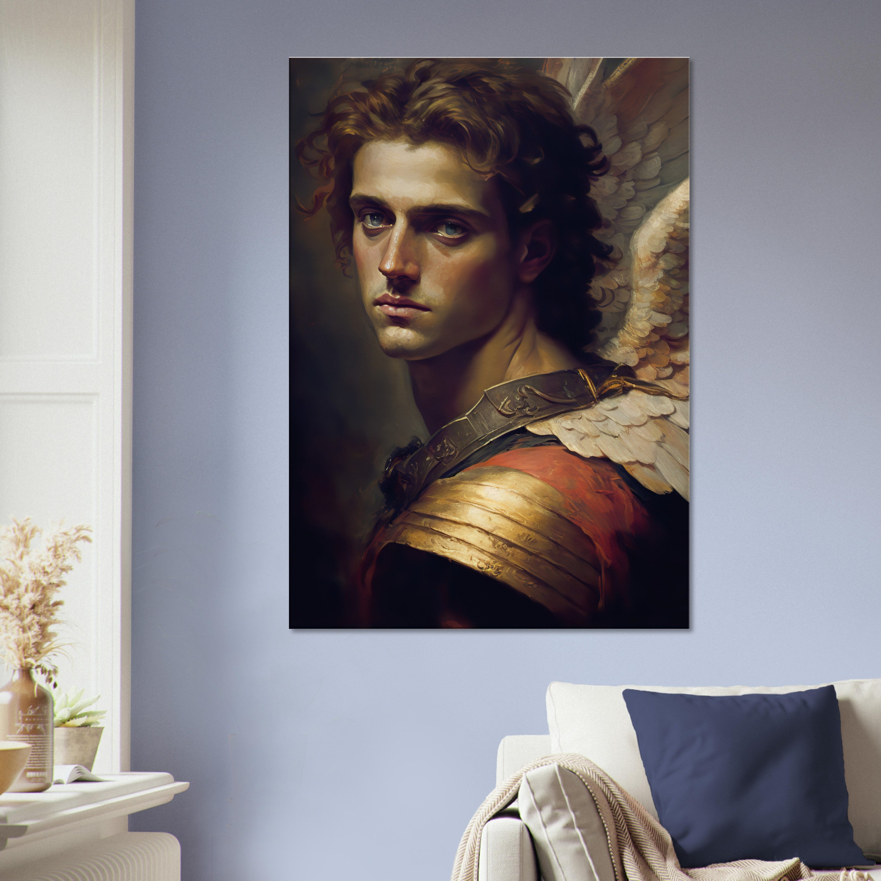 Archangel Michael, St Michael Canvas, Christian Art Work, Archangel ...
