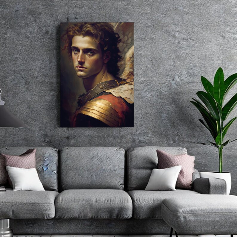 Archangel Michael, St Michael Canvas, Christian Art Work, Archangel ...