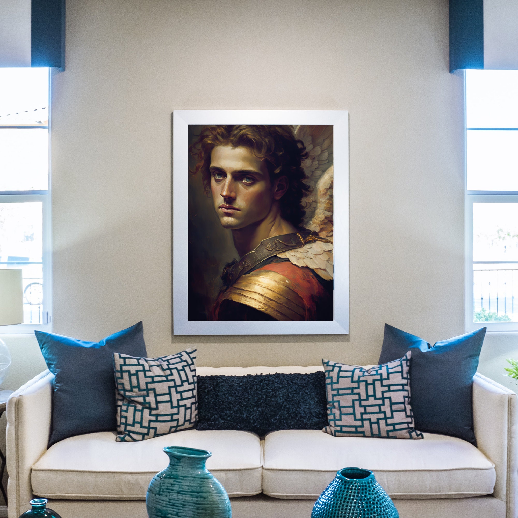 Archangel Michael St Michael Print, Christian Art Work, Catholic ...