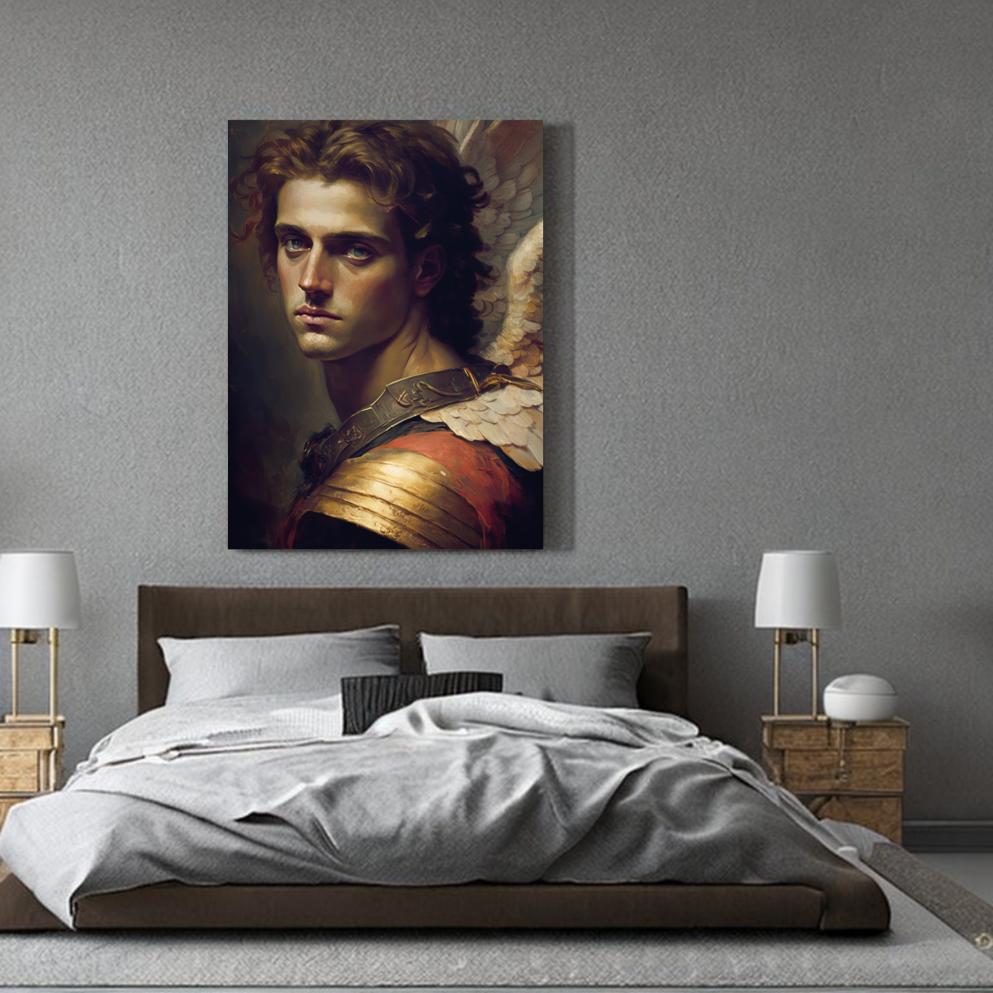 Archangel Michael, St Michael Canvas, Christian Art Work, Archangel ...