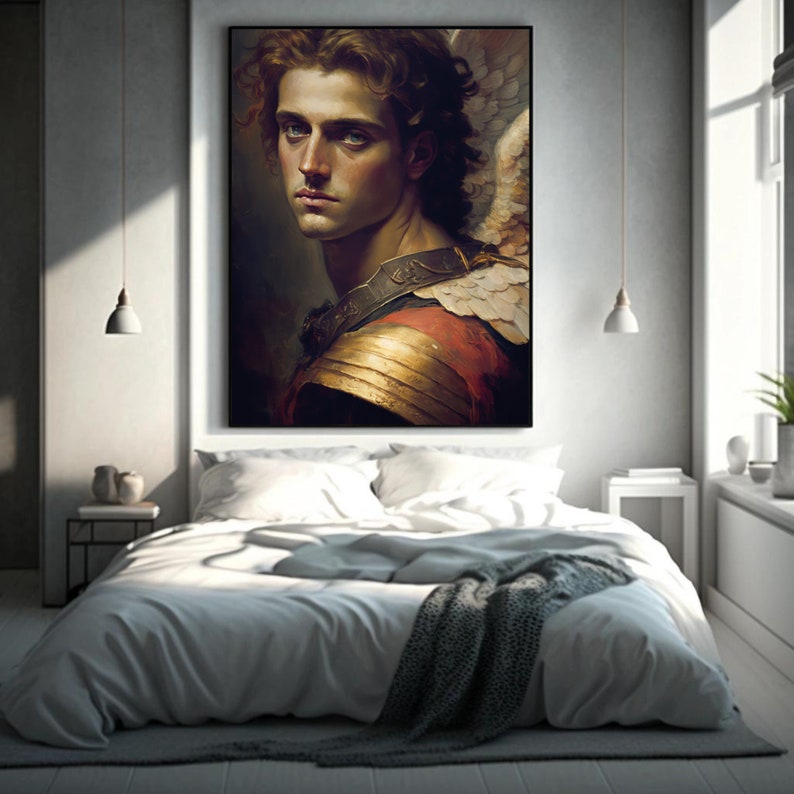 Archangel Michael St Michael Print, Christian Art Work, Catholic ...