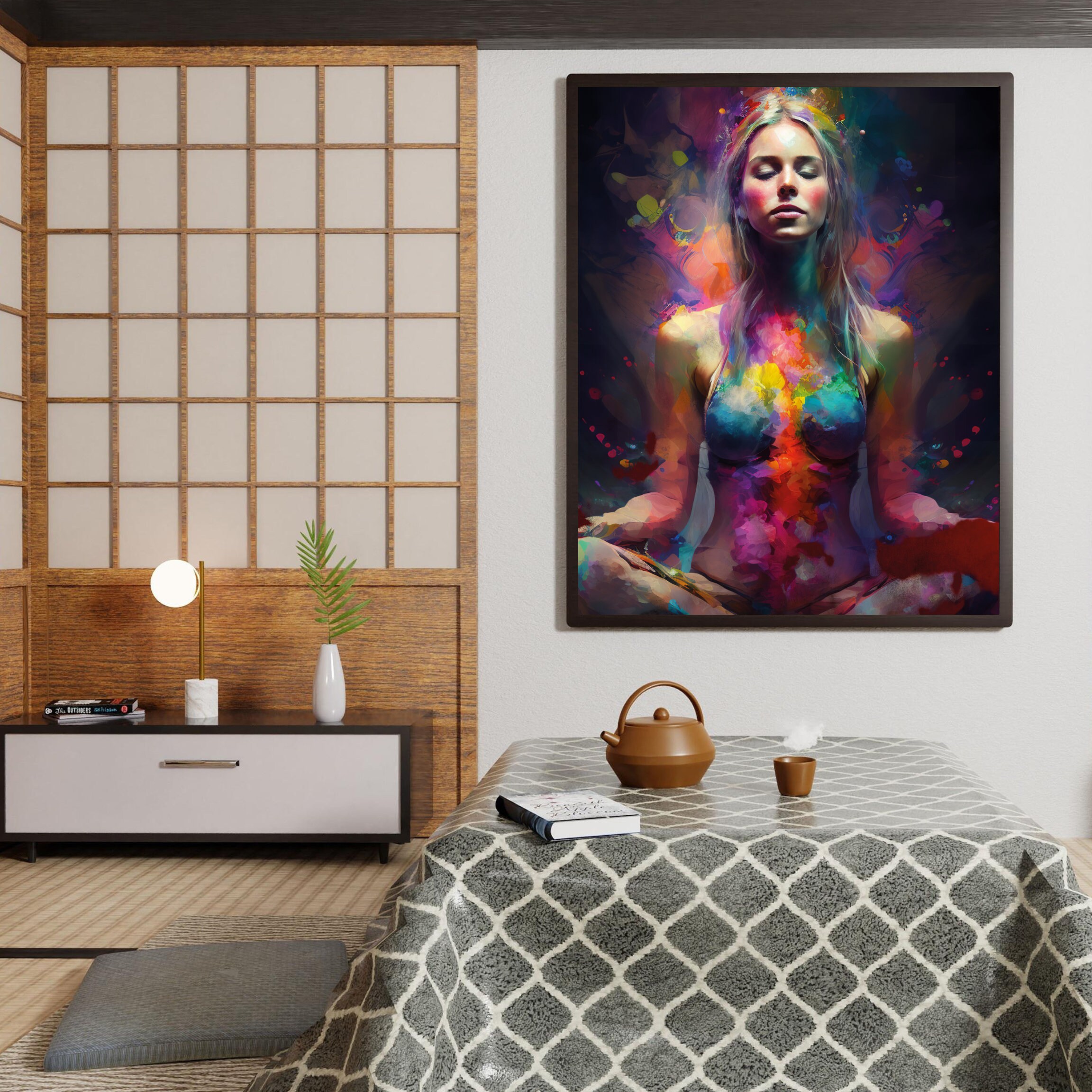 Yoga Poster Chakra Meditation Digital Print Art for Zen, Mindfulness ...