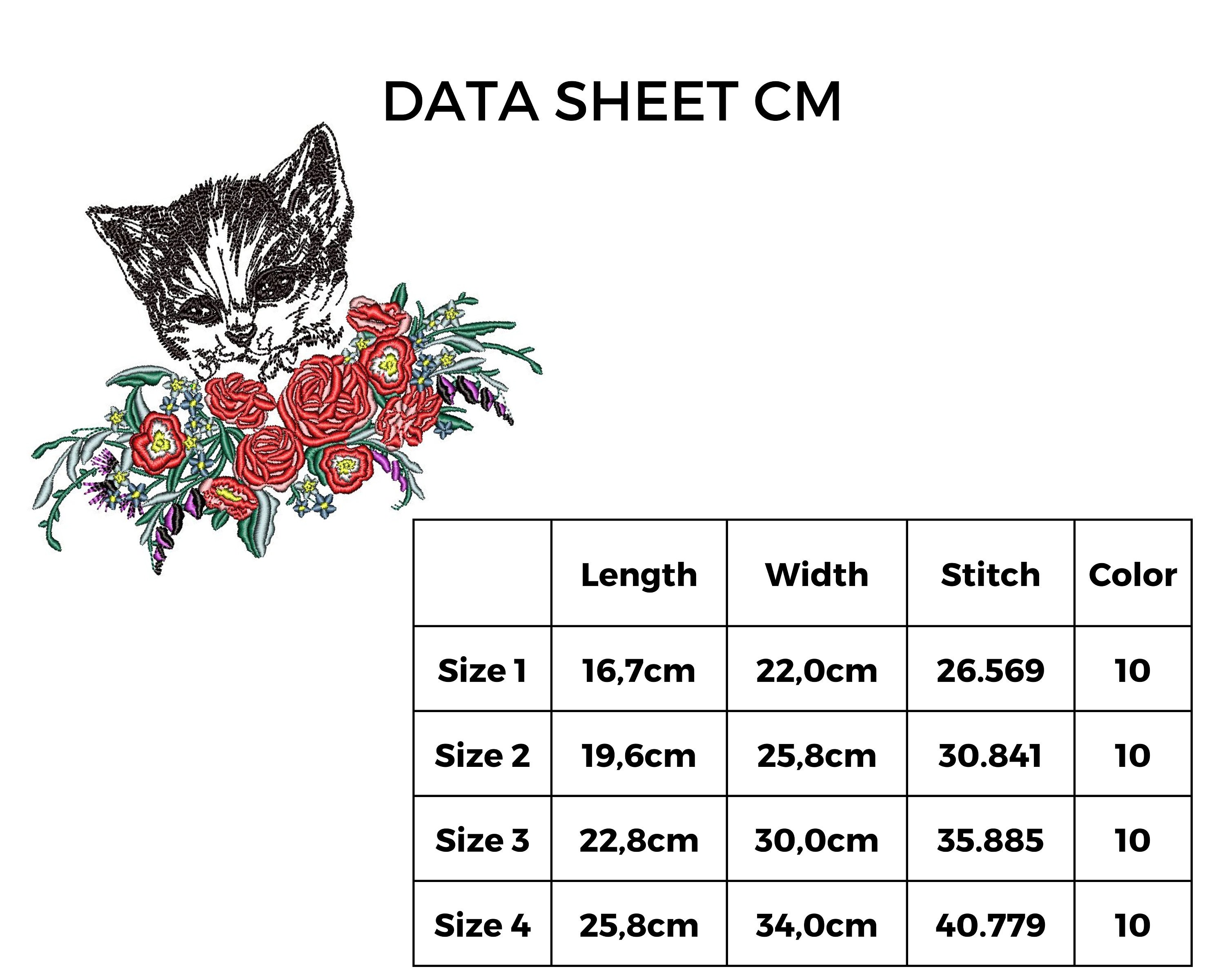 Cute Cat Machine Embroidery Design Animal Cat Applique - Etsy