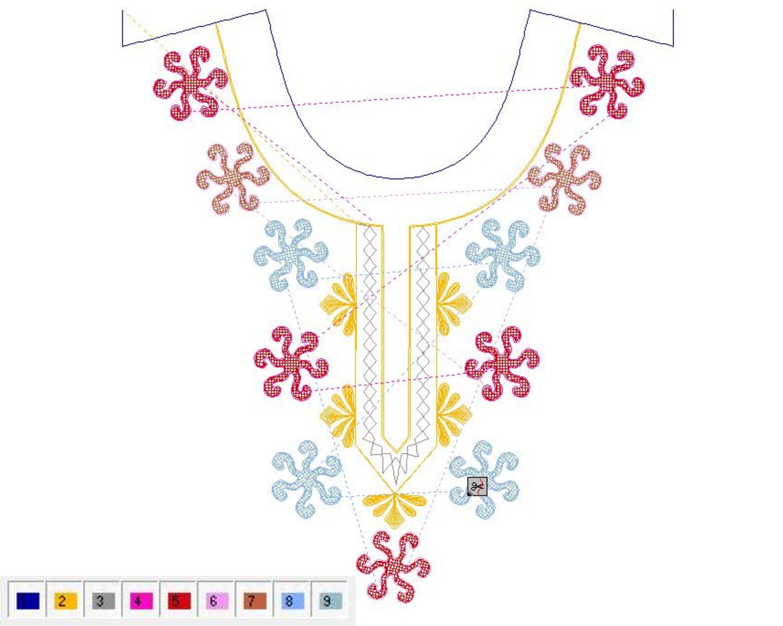 Bohemian Machine Embroidery Design, Eclectic Machine Applique Pattern ...
