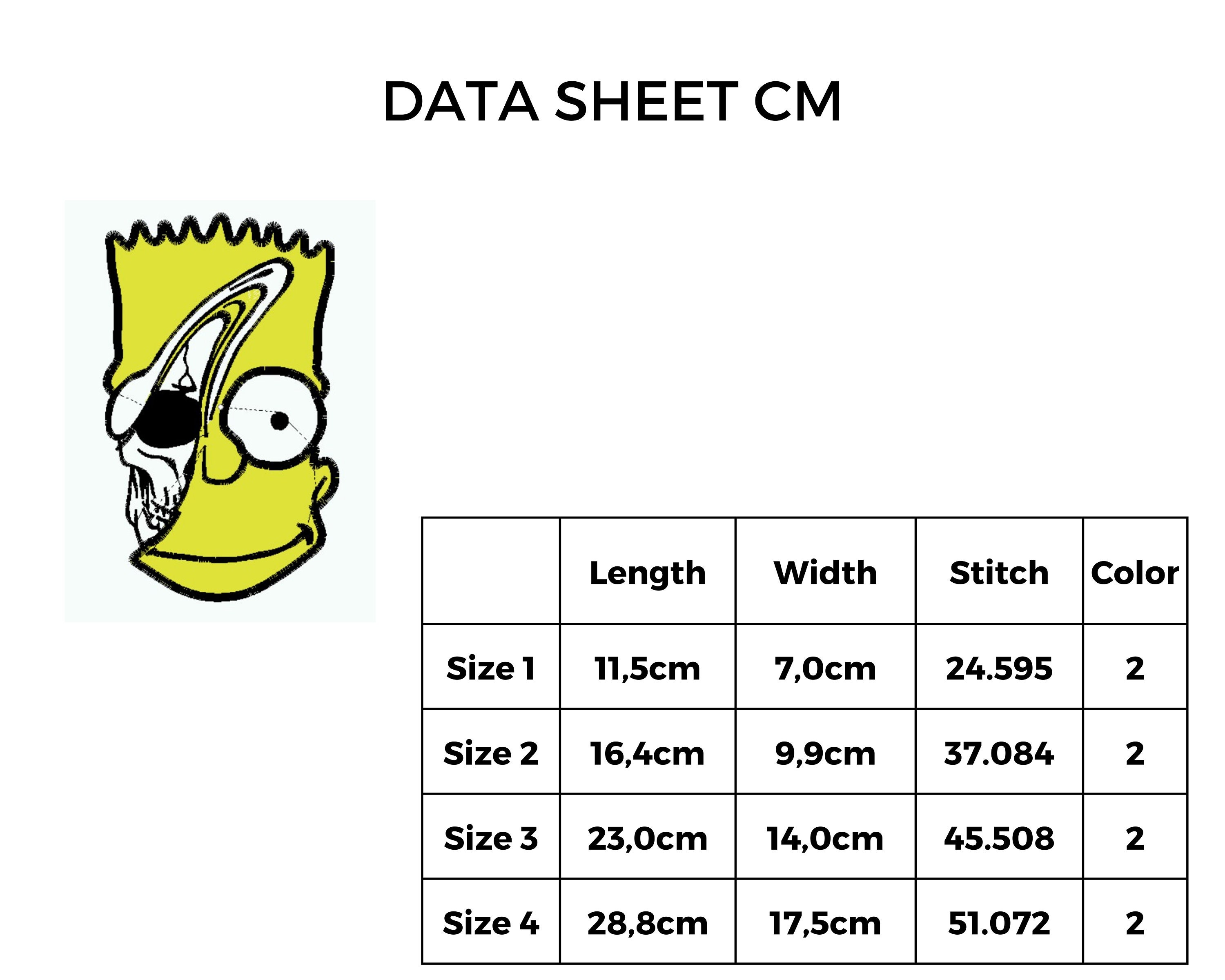 Evil Bart Simpson Character Machine Embroidery Design, Cartoon Simpson ...