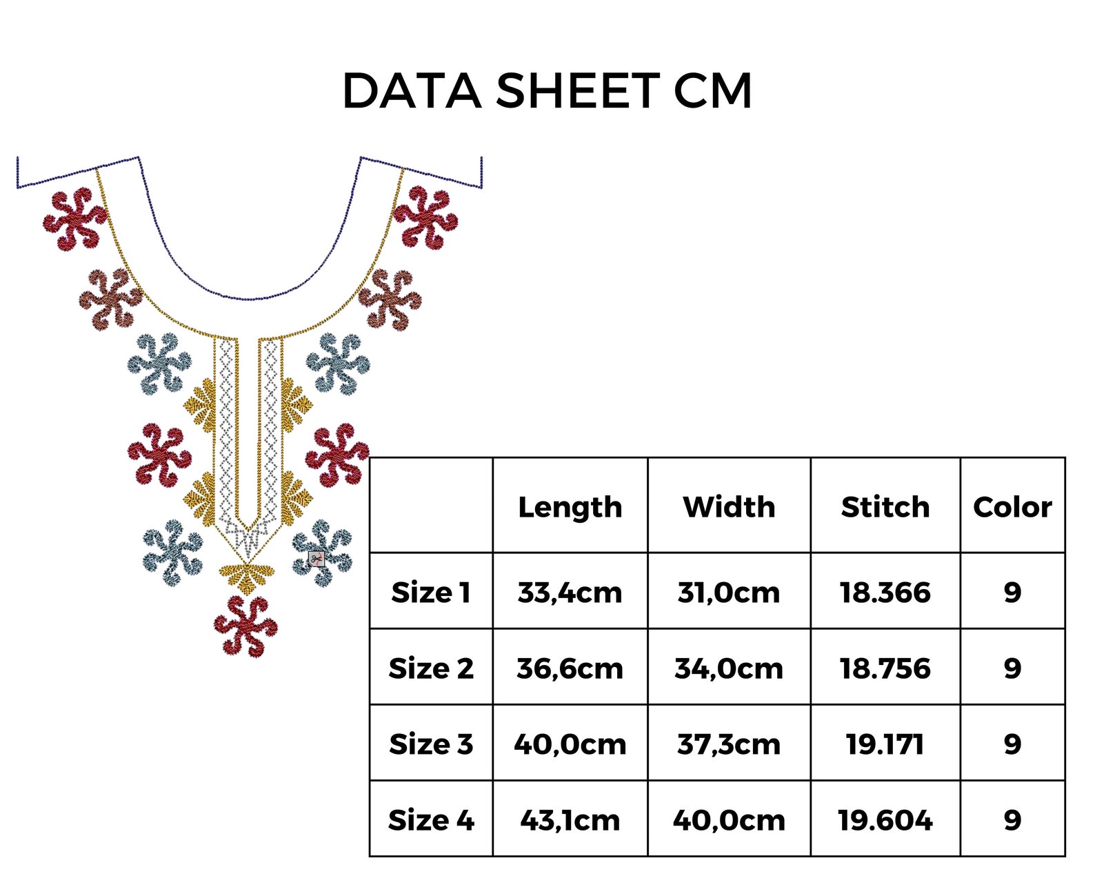 Bohemian Machine Embroidery Design, Eclectic Machine Applique Pattern ...