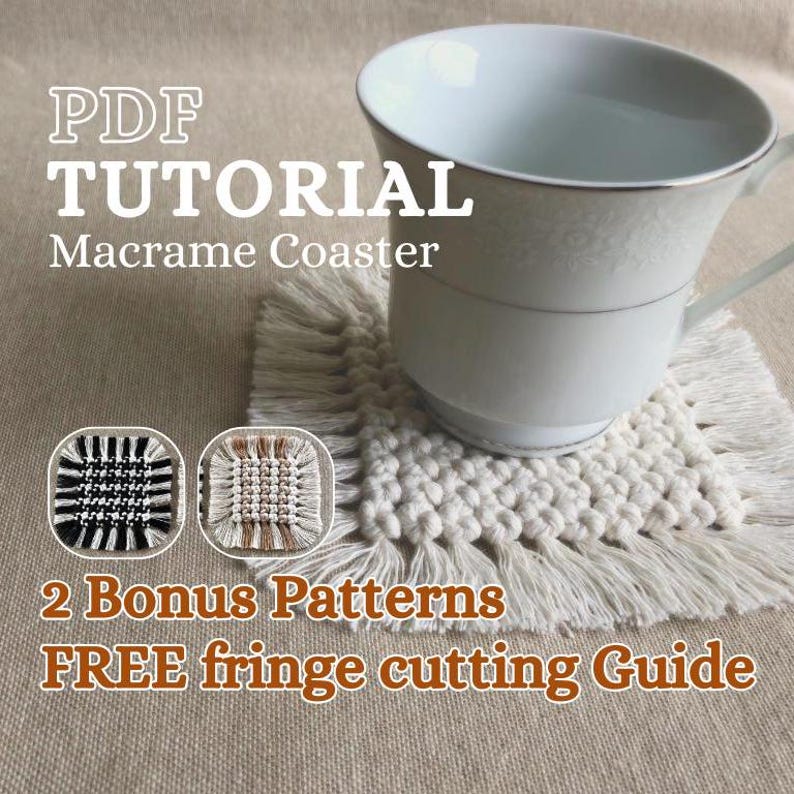 Macrame Coaster Step by Step for Beginners PDF File Beginners Friendly ...