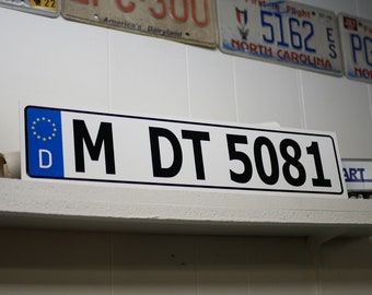 Vintage Large European License Plate - Etsy