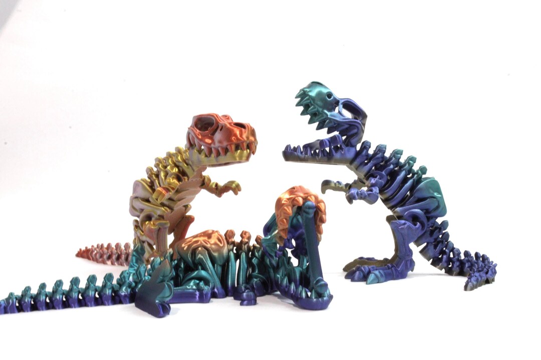 Skeleton T-rex Fidget Toy – Mini Dinosaur Anxiety Relief Toy for Kids ...