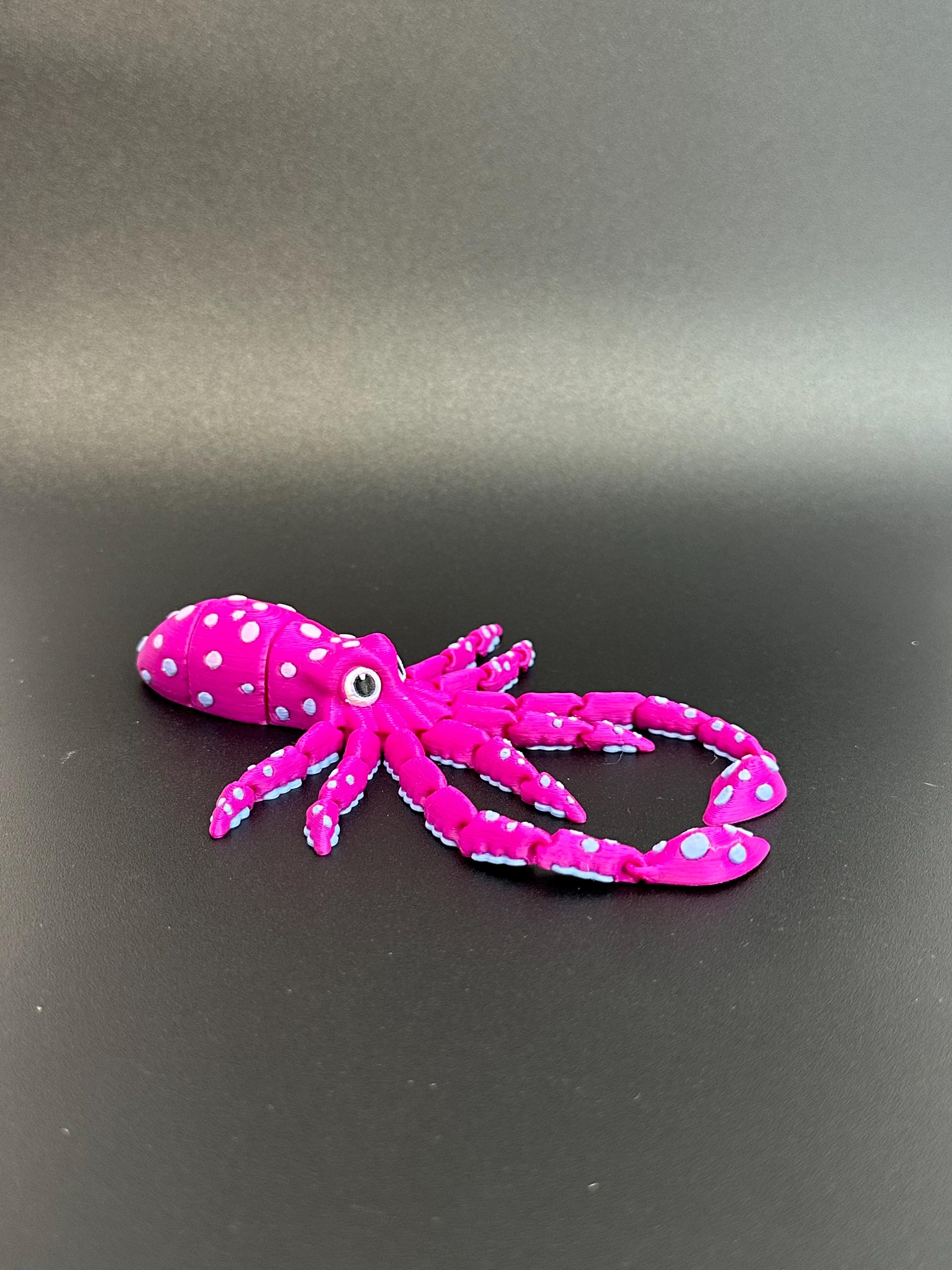 3D Printed Articulated Squid: Multi-color Fidget Desk Pet - Etsy