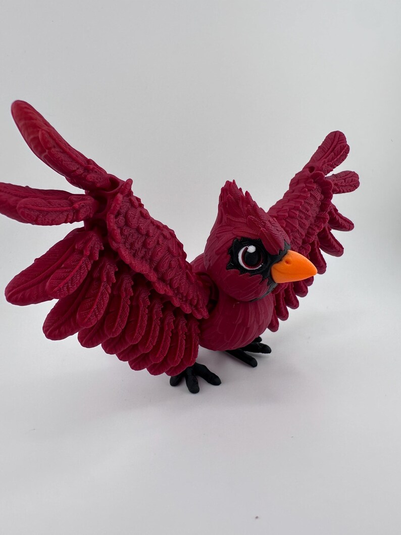 Red Cardinal Fidget: 3D Printed Articulated Desk Decor - Etsy