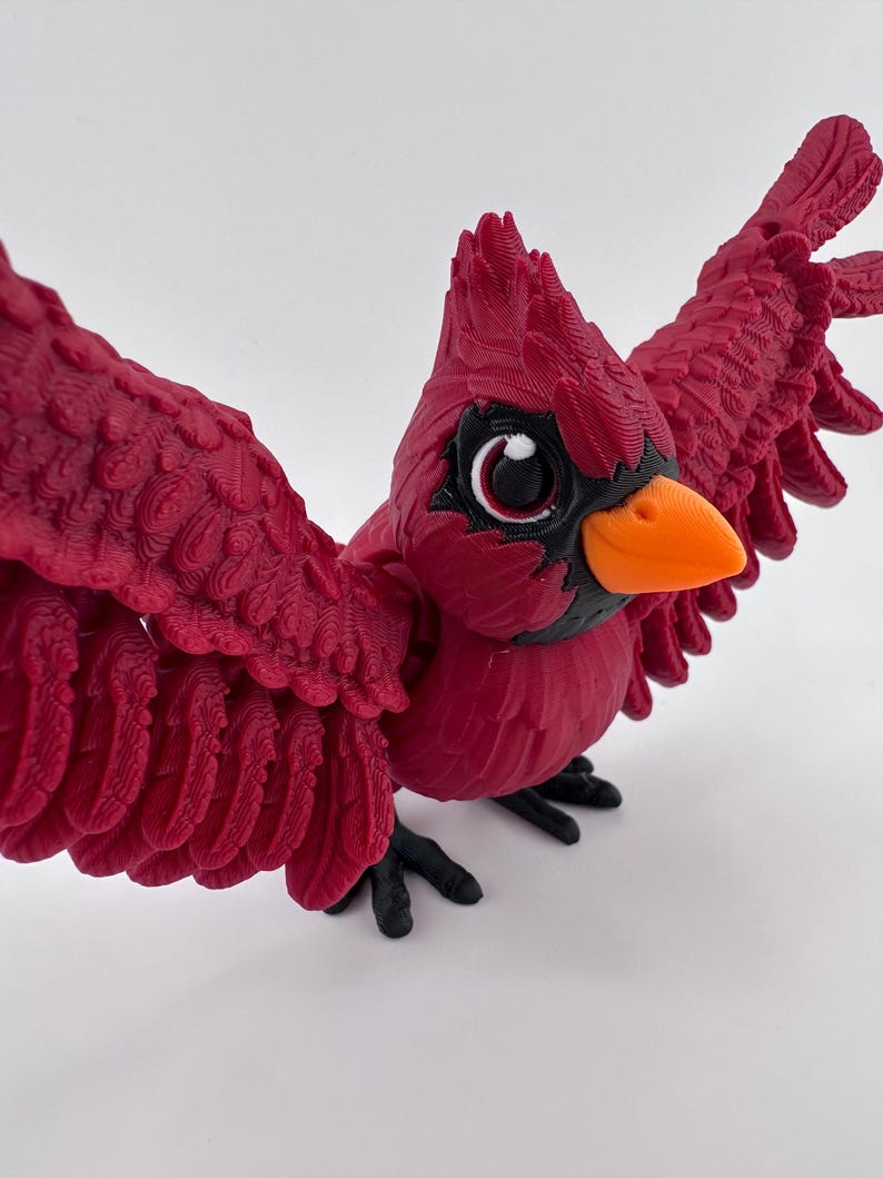 Red Cardinal Fidget: 3D Printed Articulated Desk Decor - Etsy