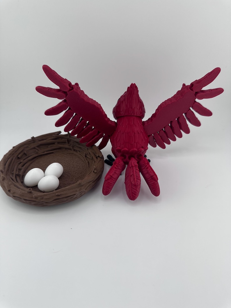 Red Cardinal Fidget: 3D Printed Articulated Desk Decor - Etsy