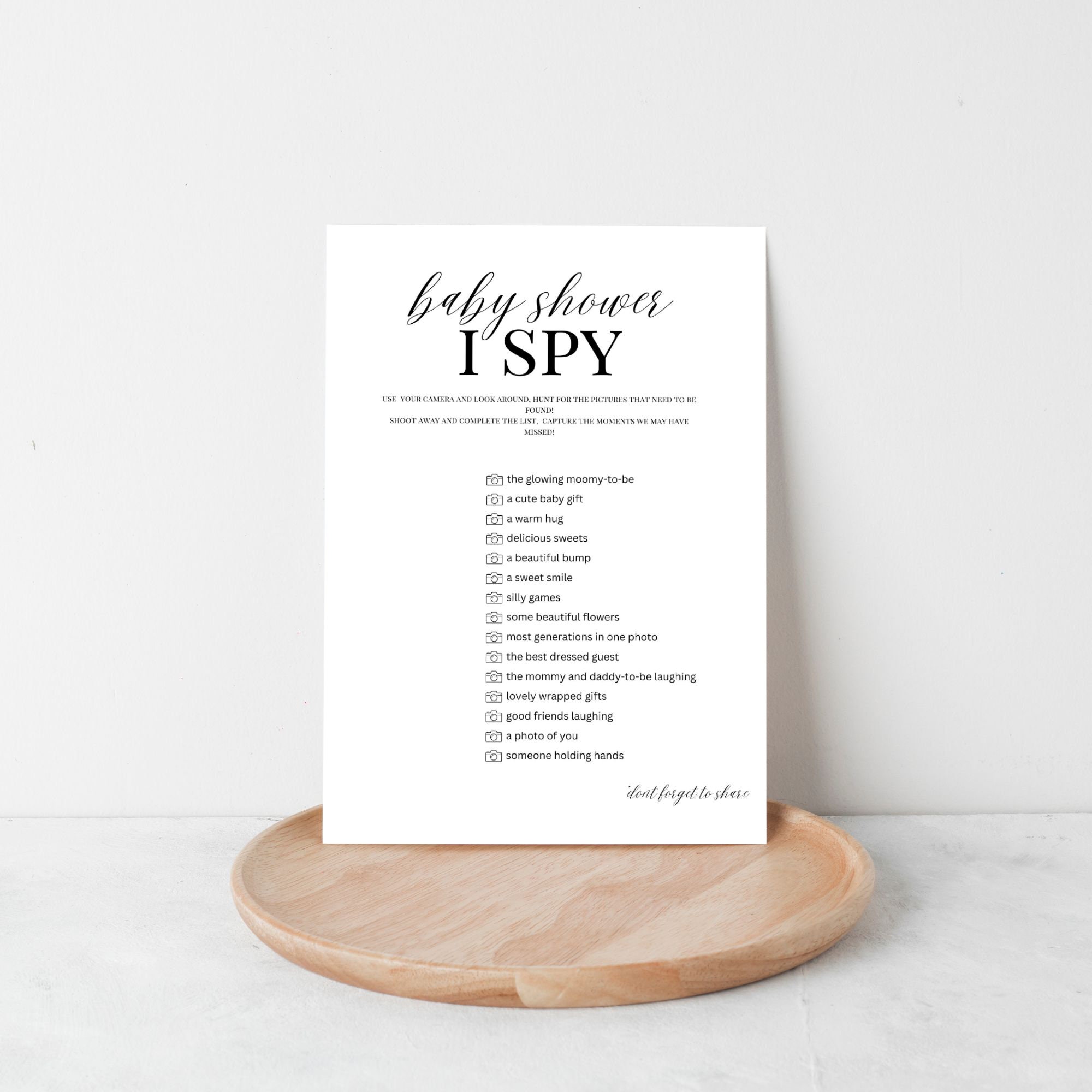 I SPY Baby Shower Game, Baby Shower Games, I SPY Photo Hunt Game ...