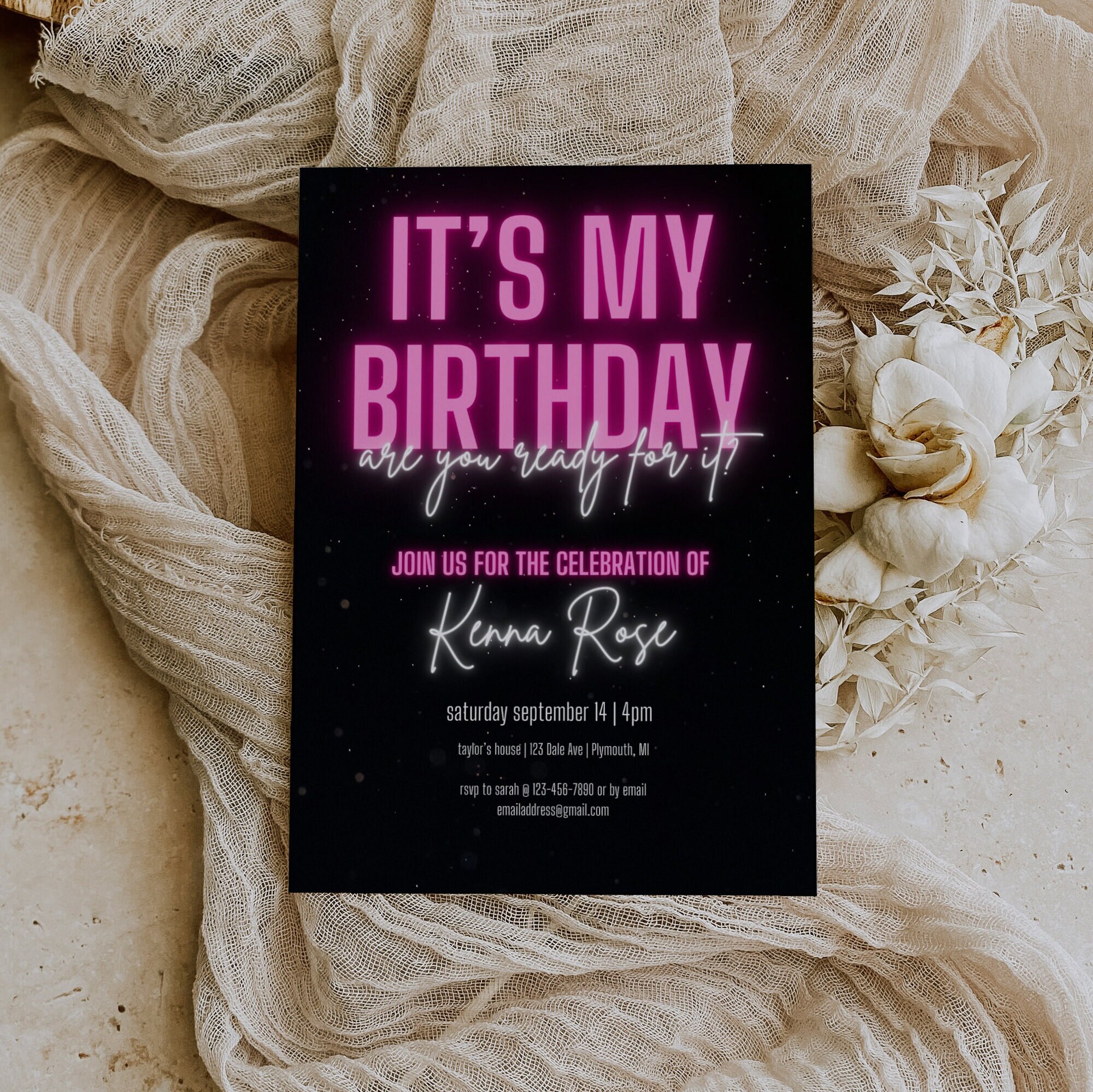 Are You Ready for It Birthday Invitation, T Swift Birthday Era Party ...