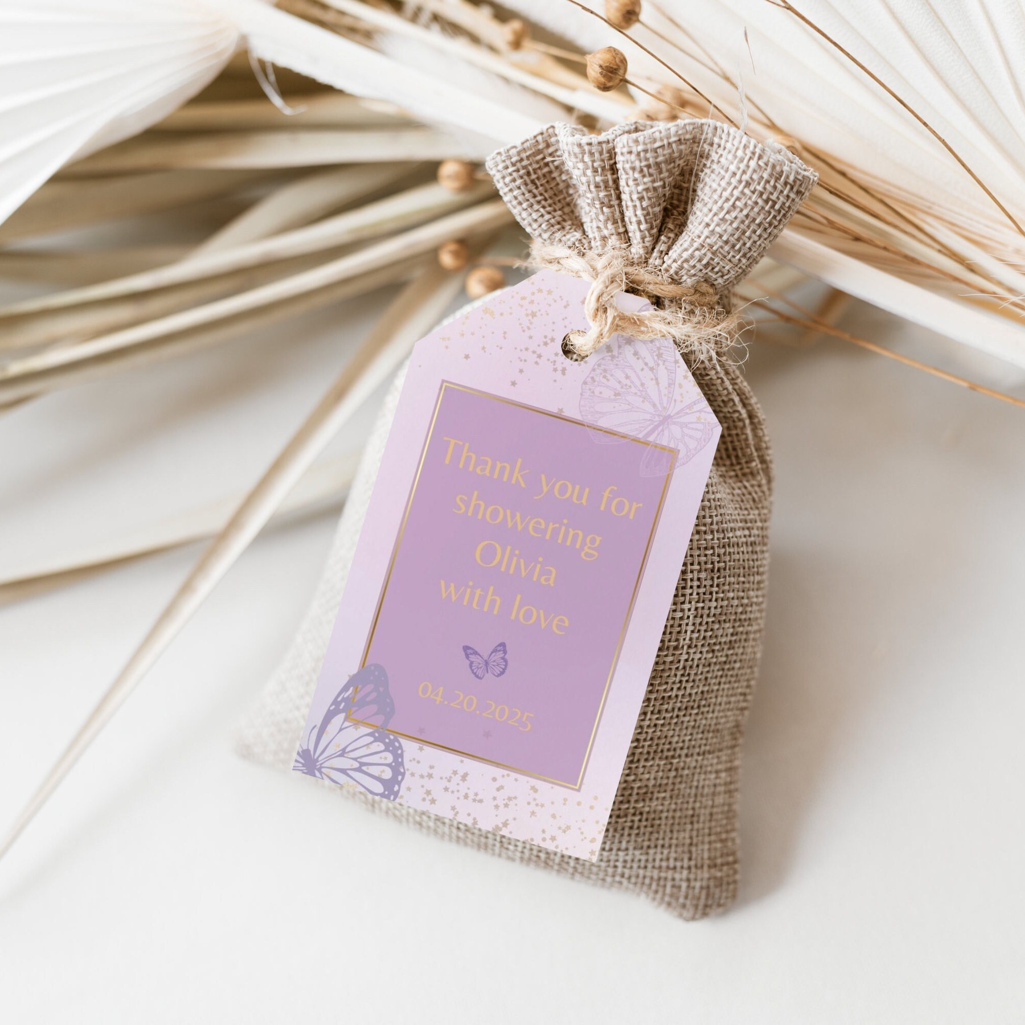 Enchanted to Meet You Baby Shower Favor Tag, Shower Thank You Tag, Gift ...