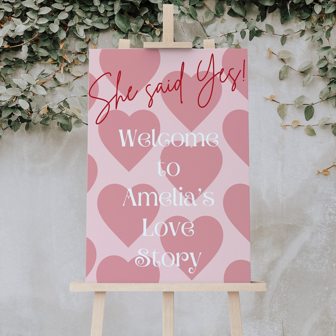Love Story Bridal Shower Welcome Sign, T Swift Bridal Shower, Eras ...