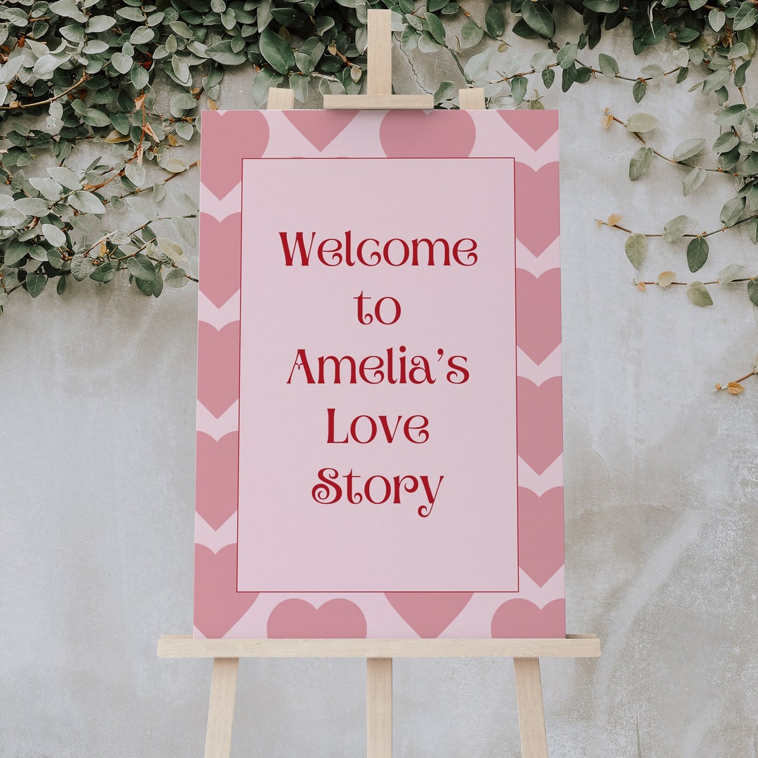 Love Story Bridal Shower Welcome Sign, Eras Welcome Sign, Wedding ...
