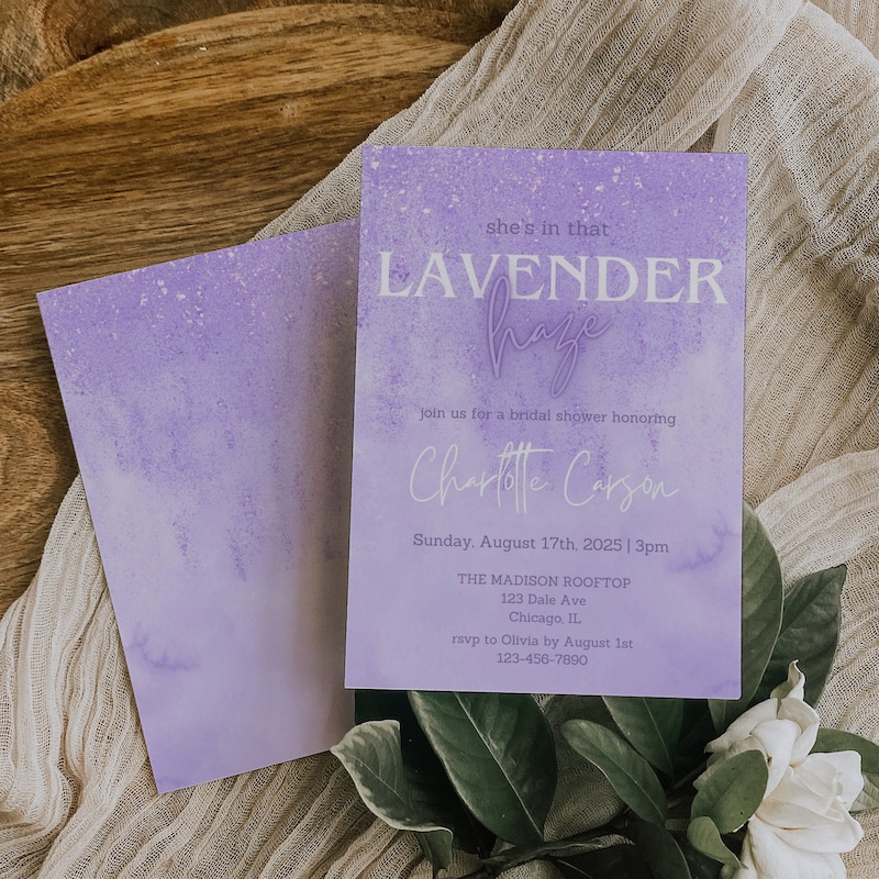 Lavender Invitations - Etsy