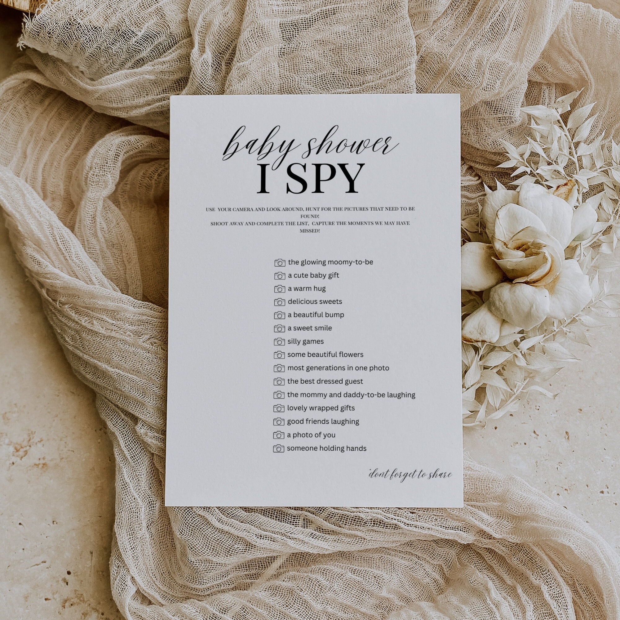 I SPY Baby Shower Game, Baby Shower Games, I SPY Photo Hunt Game ...