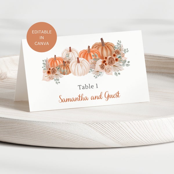 Pumpkin Table Number - Etsy