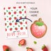 Berry Special Valentines Cookie Card Printable, Sweet Strawberry Happy ...