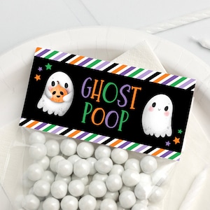 Ghost Poop Bag Topper Happy Halloween Printable Marshmallow ...