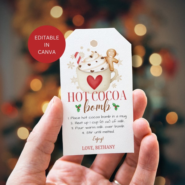 Hot Cocoa Bomb Tags - Etsy