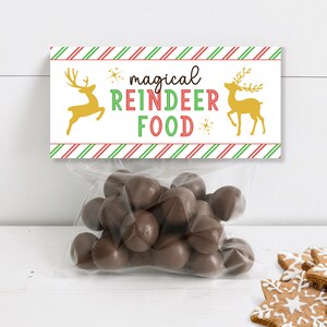 Reindeer Food Bag Topper Printable, Magical Reindeer Food Christmas ...